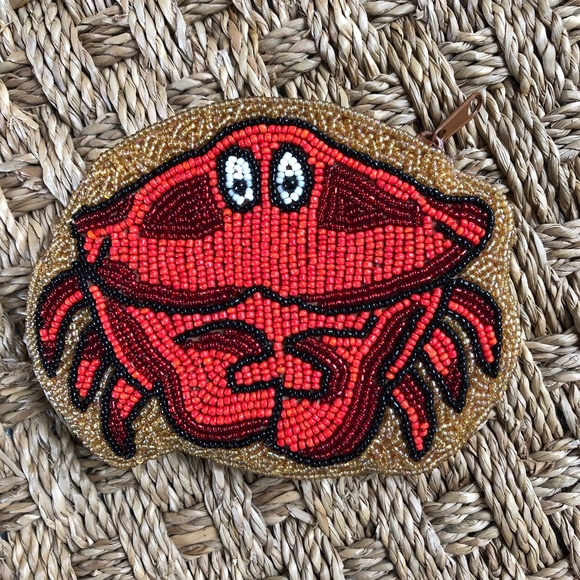 Bags | Beaded Crab Motif Coin Purse New | Poshmark